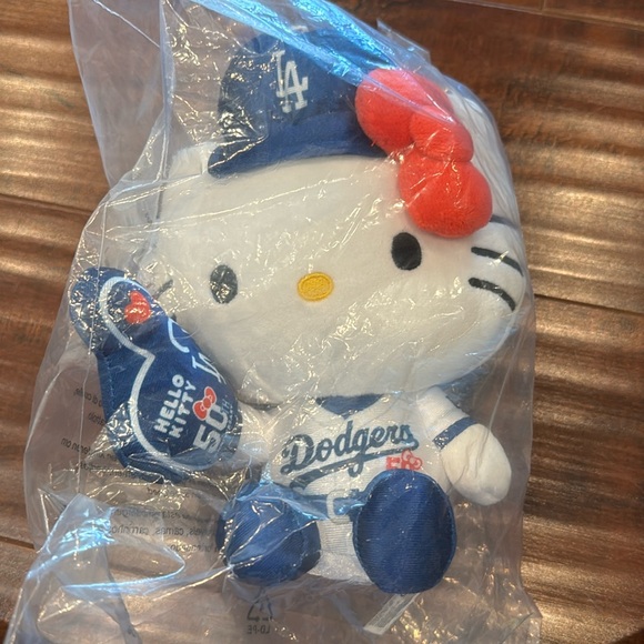 Hello Kitty Dodgers | Toys | New Hello Kitty Dodger Plush 224 50th Anniversary Never Opened ...